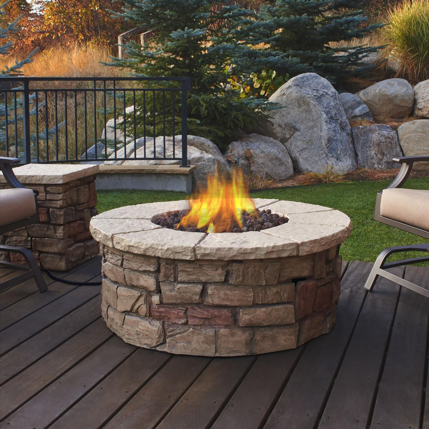 Creating Cozy Outdoor Spaces with Propane Ceramic Fire Pit Features